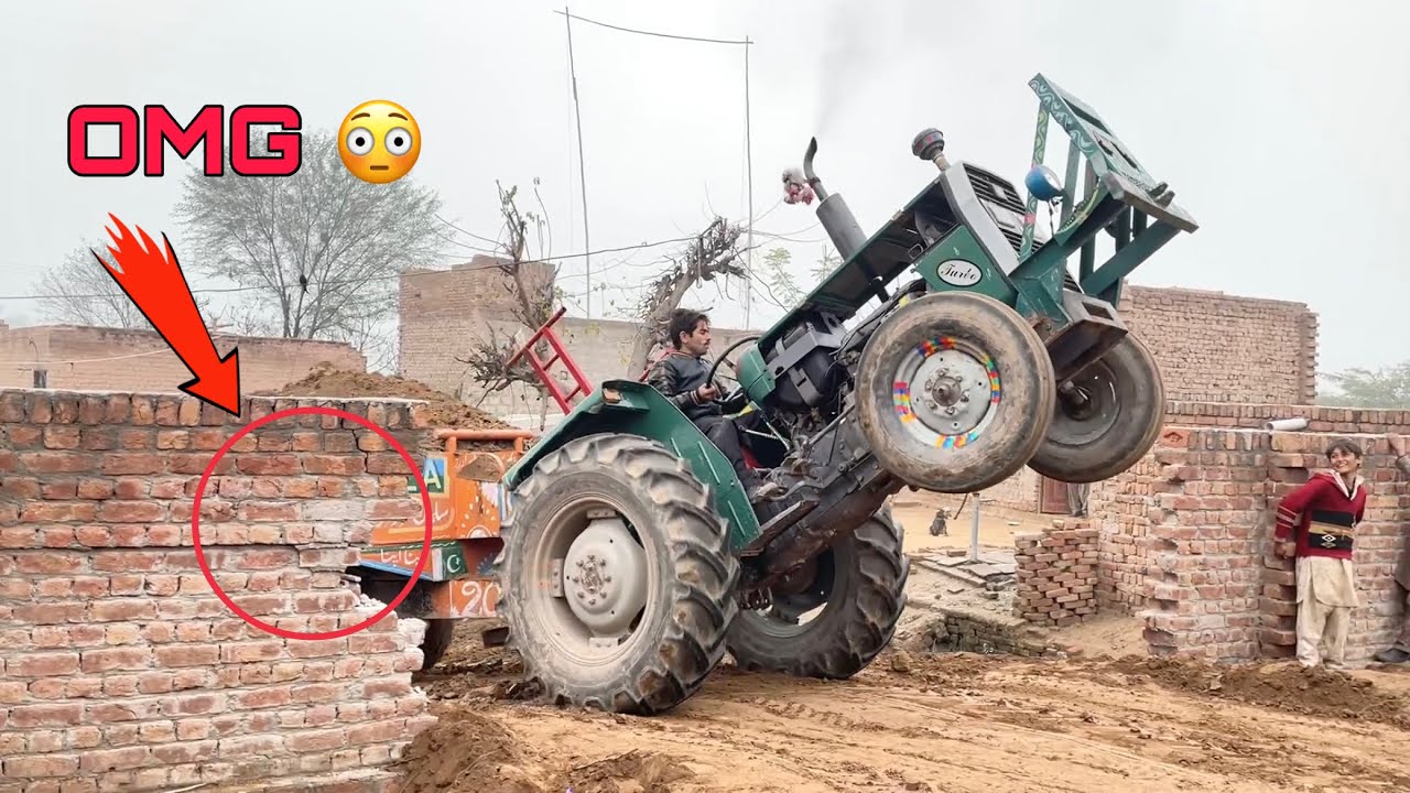 MF 260 Tractor Fail Complications Crazy Driver Hit Trolley and Broke ...