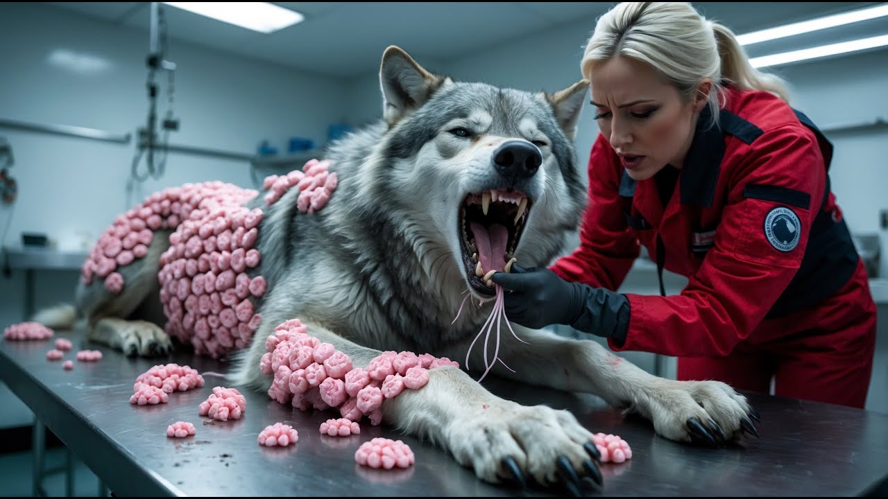 Horrifying Scene: Wolf Attacked by Parasites, Ulcers All Over Body ...