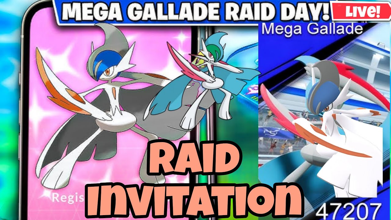 ️Shiny Mega Gallade Raid Invitation in #PokemonGo - YouTube
