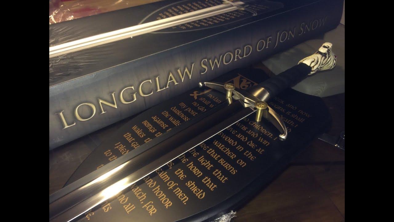 GAME OF THRONES Jon Snow LONGCLAW SWORD Replica Unboxing CHILE - YouTube