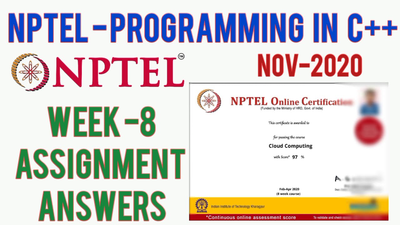 Nptel Programming In C Assignment 8 Answers Week 8 Answers Quiz 8