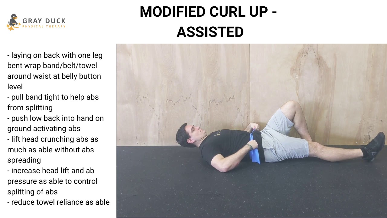 Modified Curl Up - Assisted - YouTube