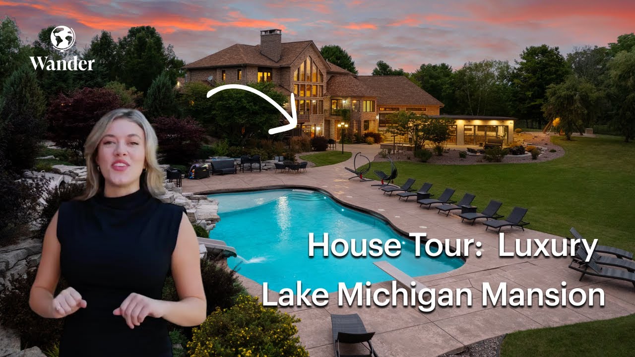 Luxury mansion on Lake Michigan: Wander Newton Lakefront | House Tour ...