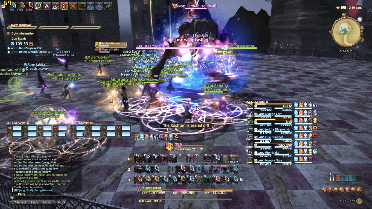 Final Fantasy XIV - Dun Scaith (Lvl 60 Raid) - Black Mage - YouTube