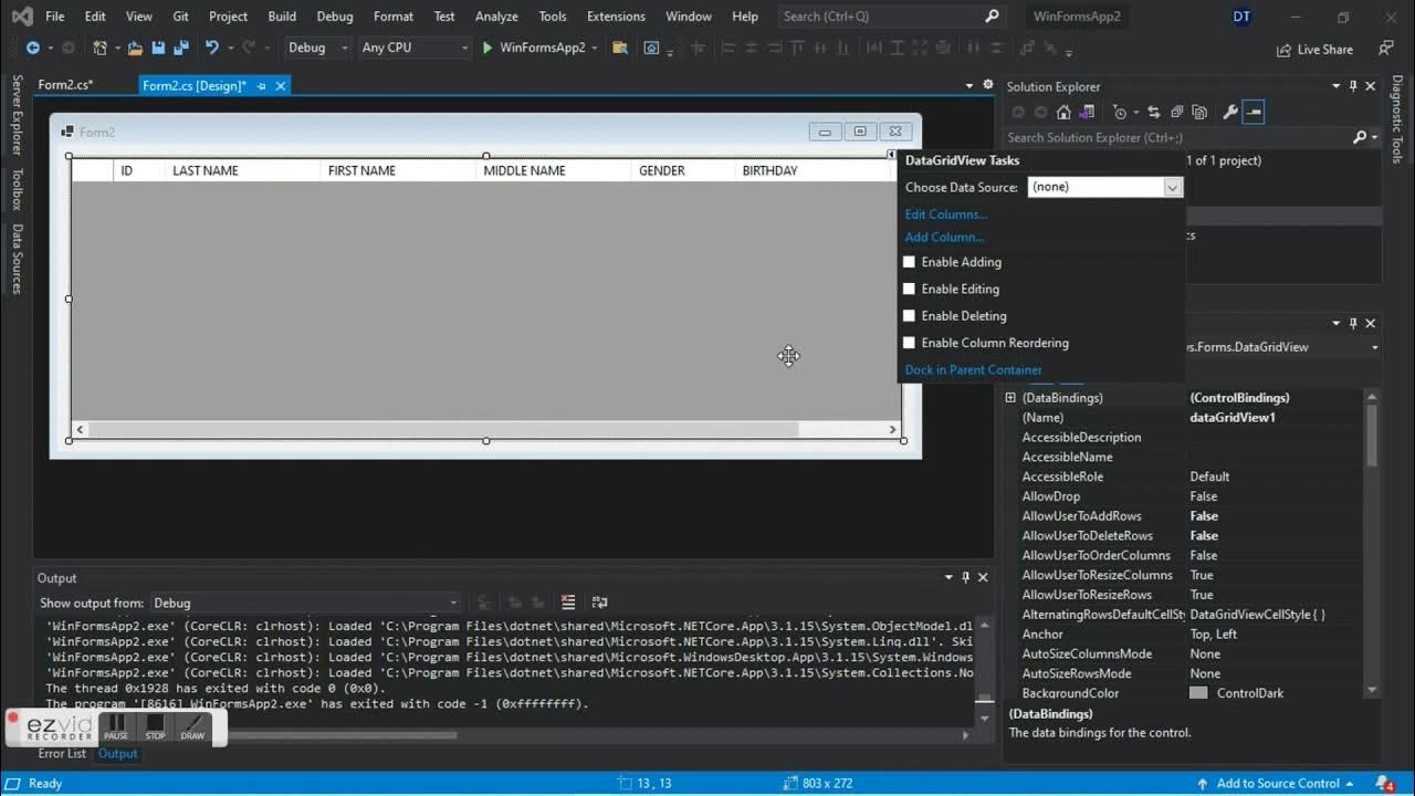 C# - Changing Column Names of Datagridview (Connected to MySQL) - YouTube