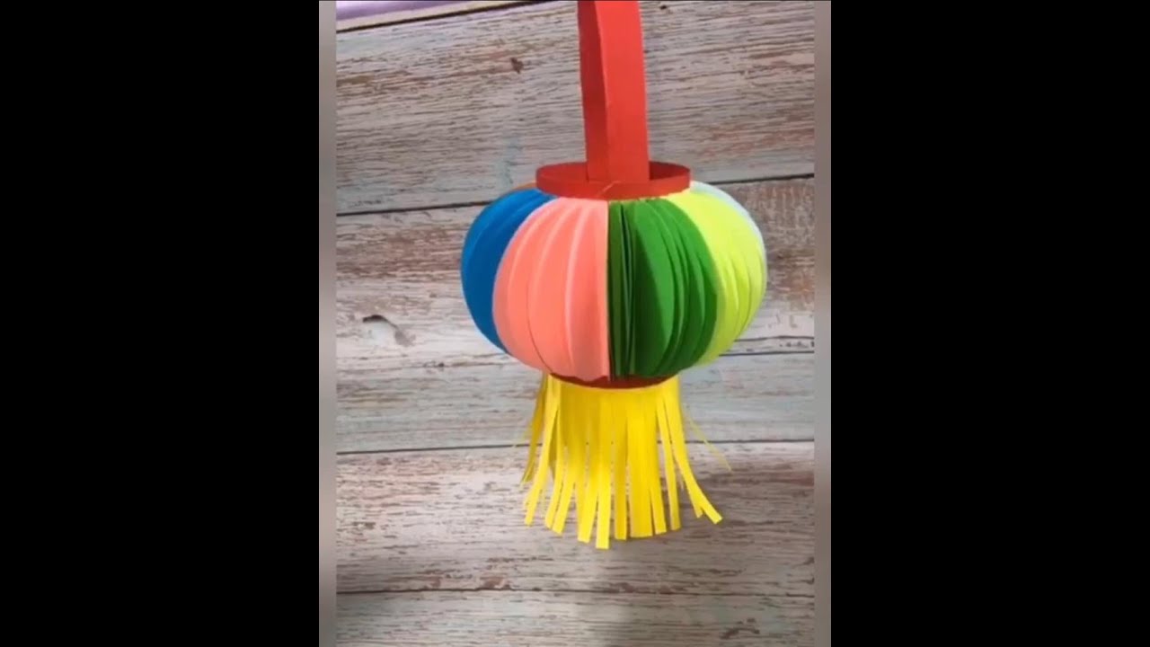 Paper hanging craft| How to make paper ceiling hanging craft - YouTube