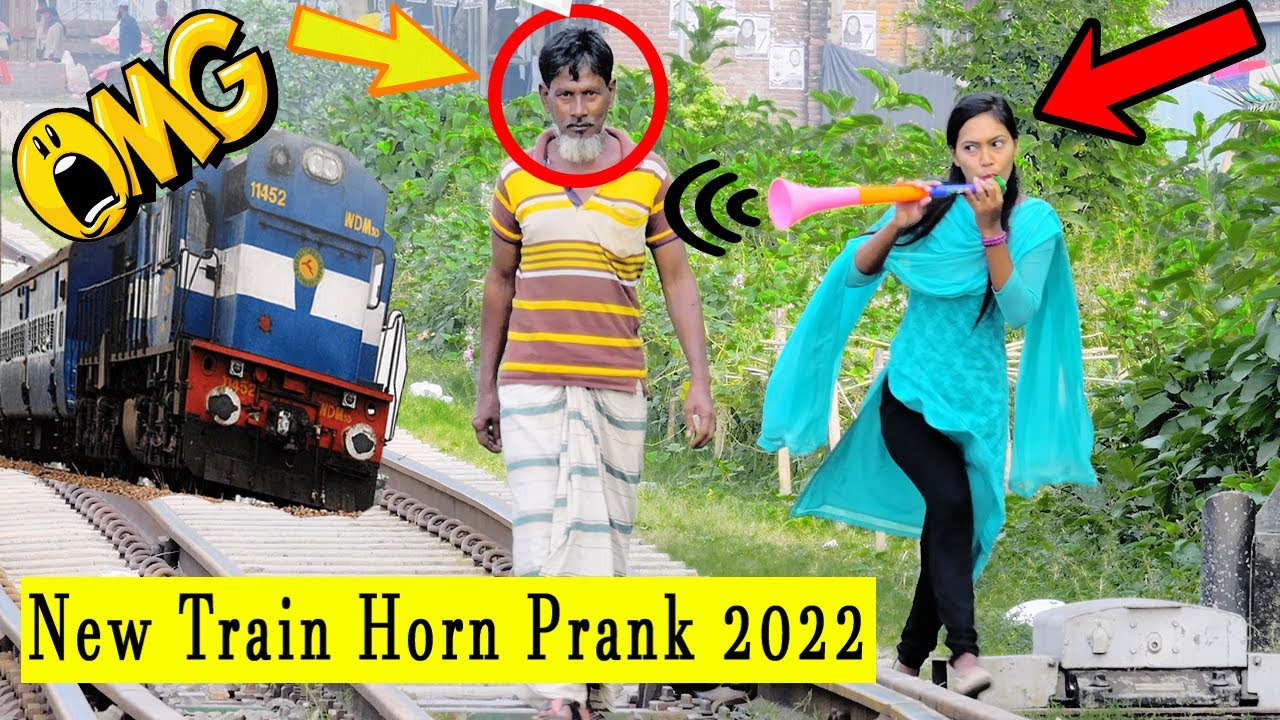 New Train Horn Prank on Railway Station - The best of Train Horn Prank ...
