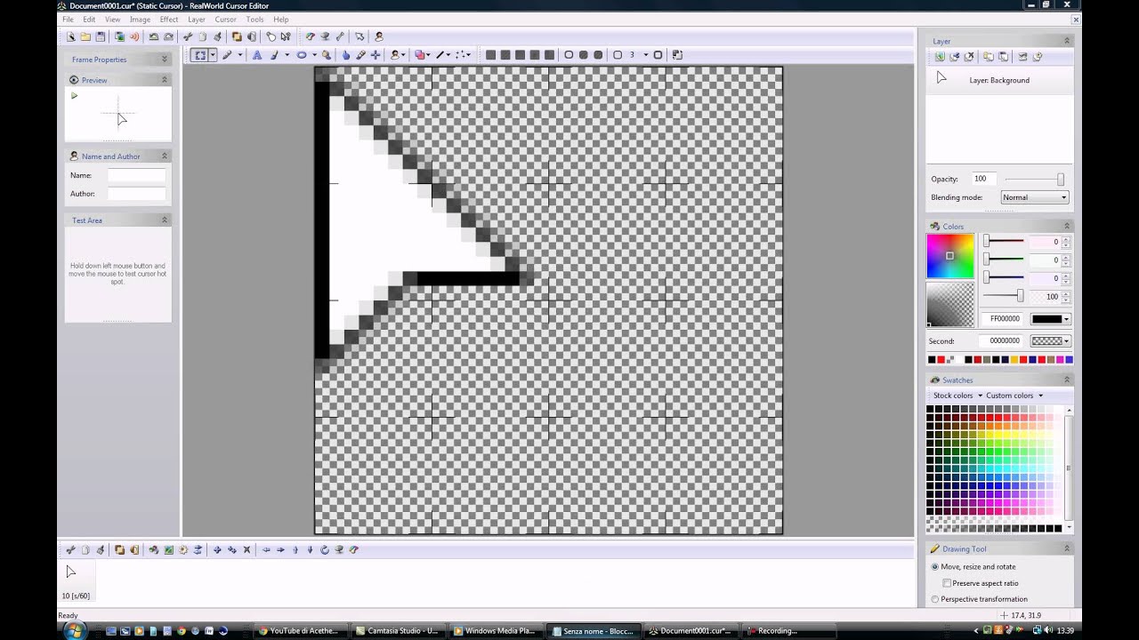 personalizzare la freccetta del pc con RealWorld Cursor Editor.avi ...