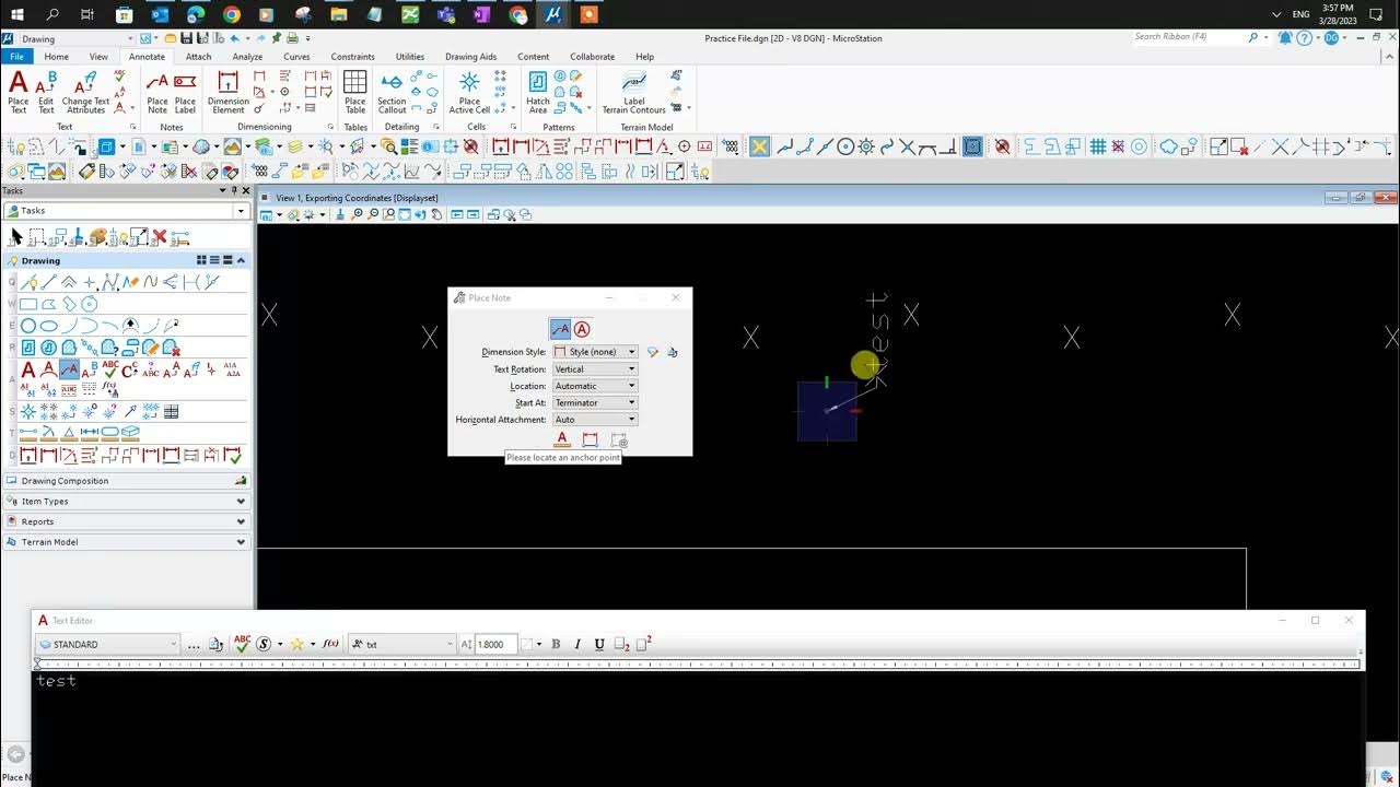 MicroStation CONNECT Edition: How To Place Multiple Leader Lines With Place Note - YouTube