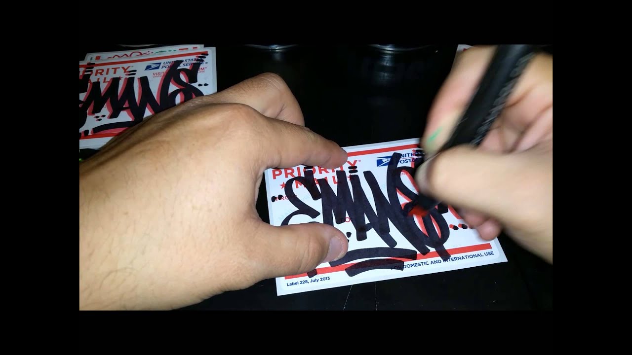 SIR EMAN: Graffiti sticker high-speed Tag - YouTube