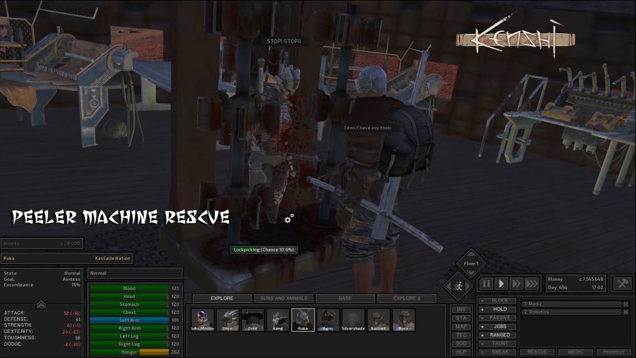 Kenshi (Cannibal Start) I Peeler Machine Rescue - YouTube