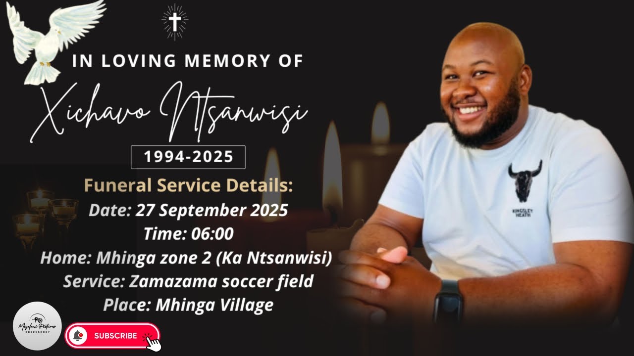 (FULL VIDEO)FUNERAL SERVICE OF XICHAVO NTSANWISI - YouTube