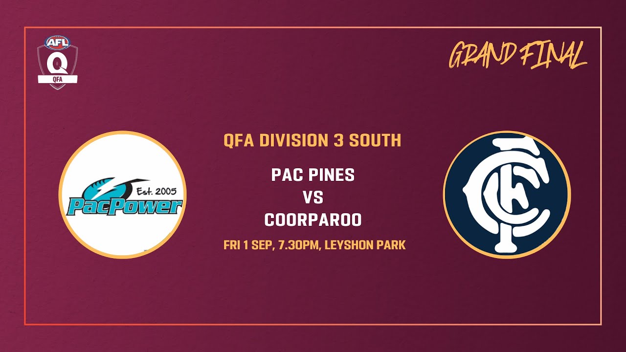 QFA Division 3 South Grand Final - Pac Pines v Coorparoo - YouTube