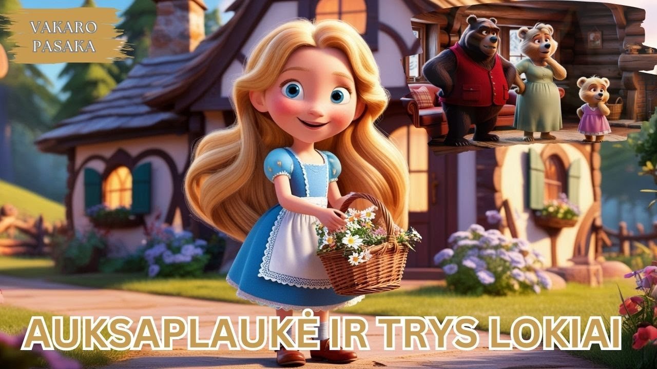 Auksaplaukė ir Trys Lokiai – Pasaka prieš miegą | Pasakos vaikams ...
