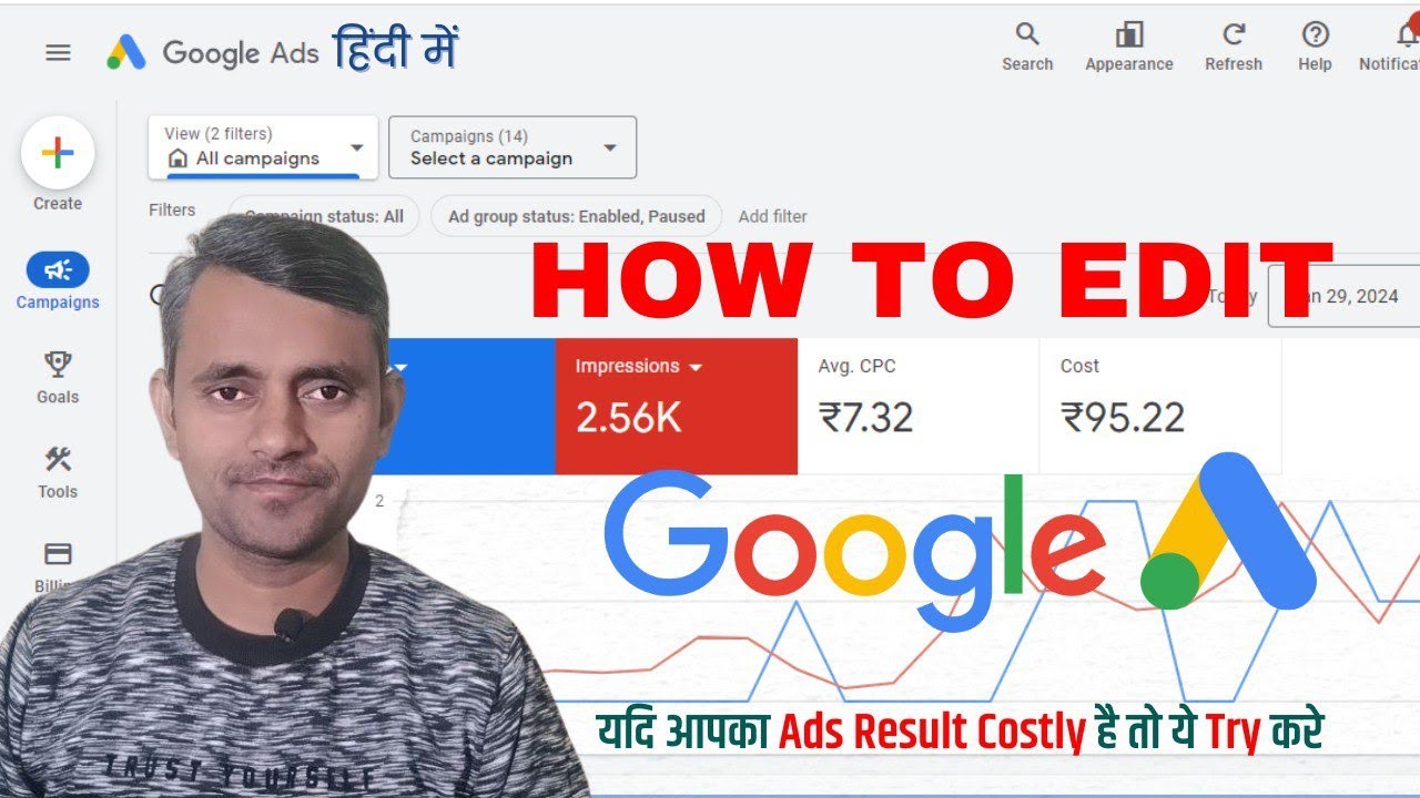 How to edit Google Ads in 2024 | How to Change Ads Budget, Video and ...