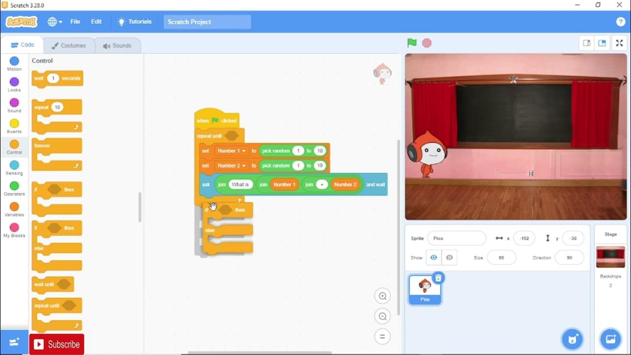 Creating a Maths Game in Scratch 3.0 Part 1 - YouTube