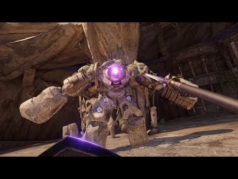 Fighting a GIANT BOULDER MONSTER in BLADE AND SORCERY CRYSTAL HUNT ...