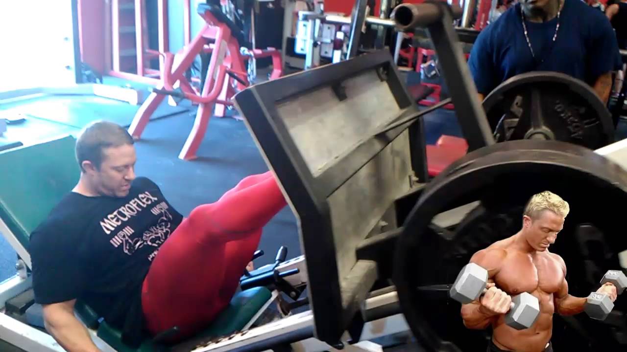 Leg presses at Metroflex with Ifbb Pro Charles Curtis and Josh Barnett ...