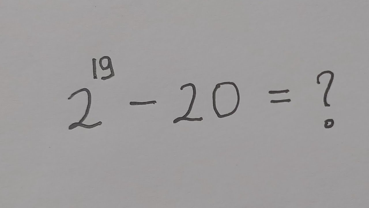 Nice Exponent Maths Problem Maths Olympiad Problem Youtube 2545