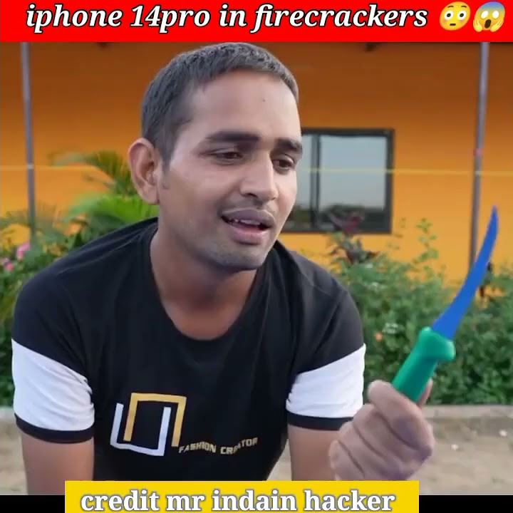 iphone 14pro in firecrackers😱😵experiment by @MRINDIANHACKER #shorts #shortvideo #youtubeshorts ...