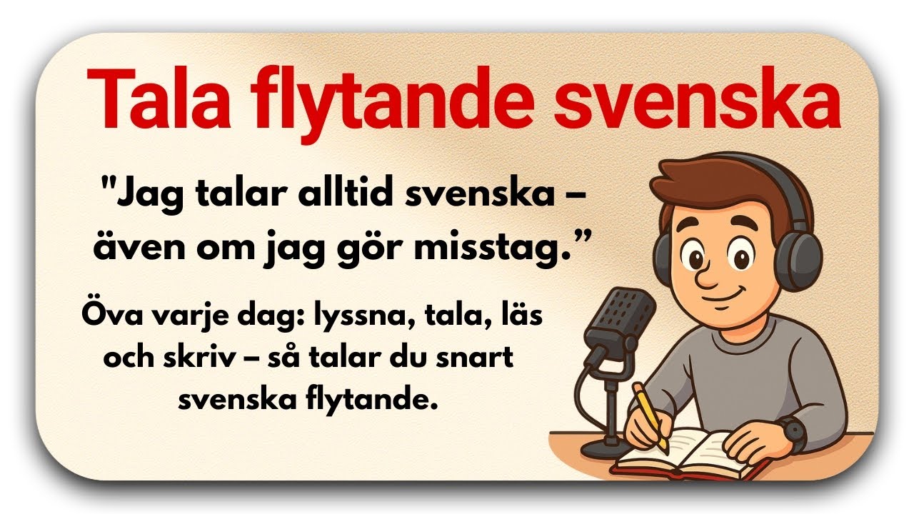 Speaking in Swedish is My Habit | Story for Beginners A1 A2 | How to ...