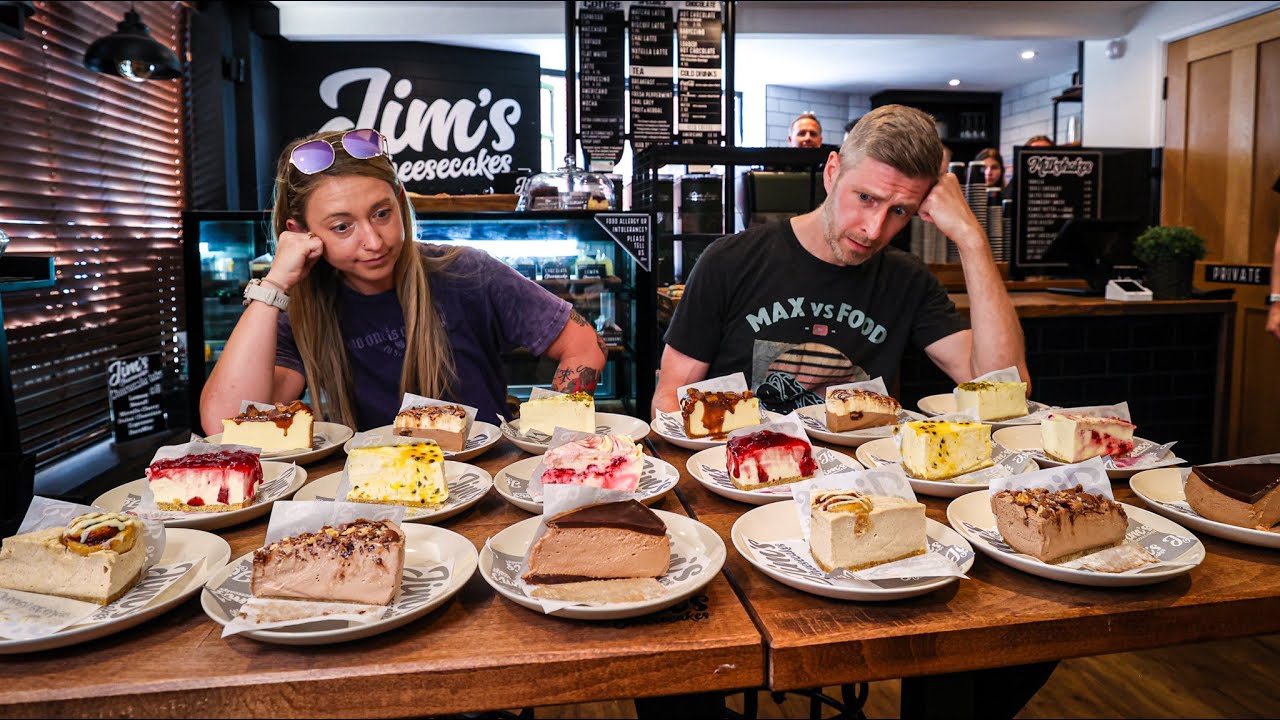 Jim's Cheesecake Eating Record Challenge ft. Max Vs. Food! - YouTube