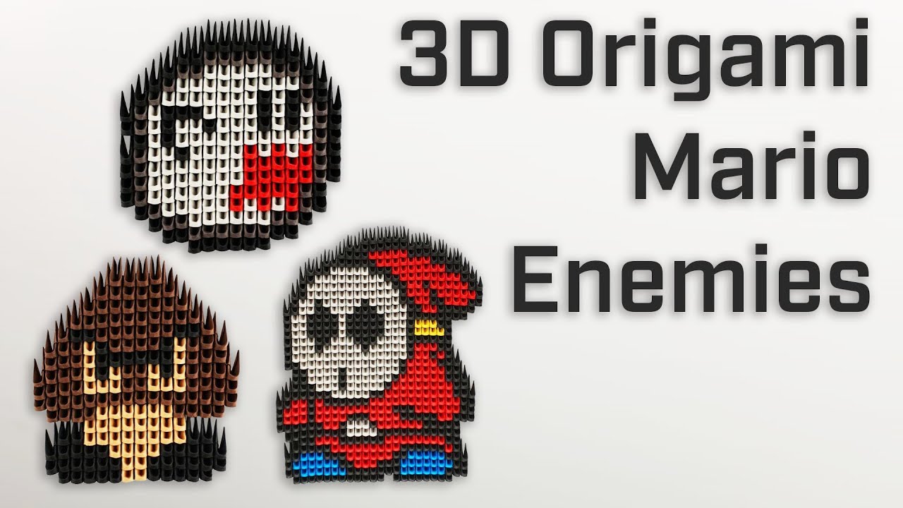 How to make Mario decorations with 3D origami pieces [ DIY Showcase ...