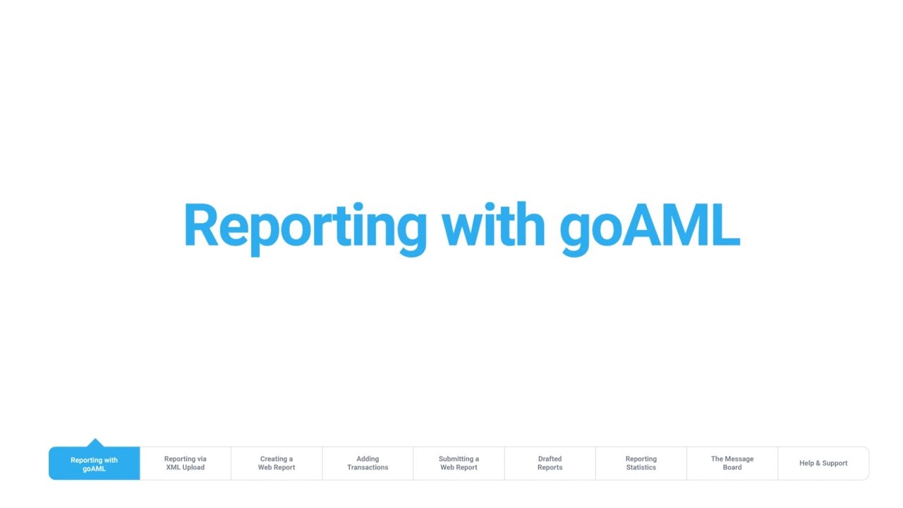 How to Report STRs/CTRs on goAML - YouTube