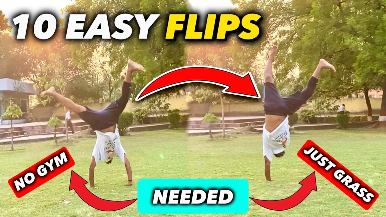 10 Easy Flips for Beginners | Learn Basic Parkour Tricks (No Gym Needed ...