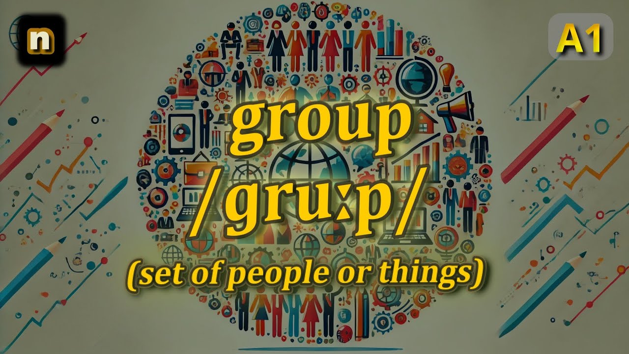 [n] Group meaning (set of people or things) with 5 examples - YouTube