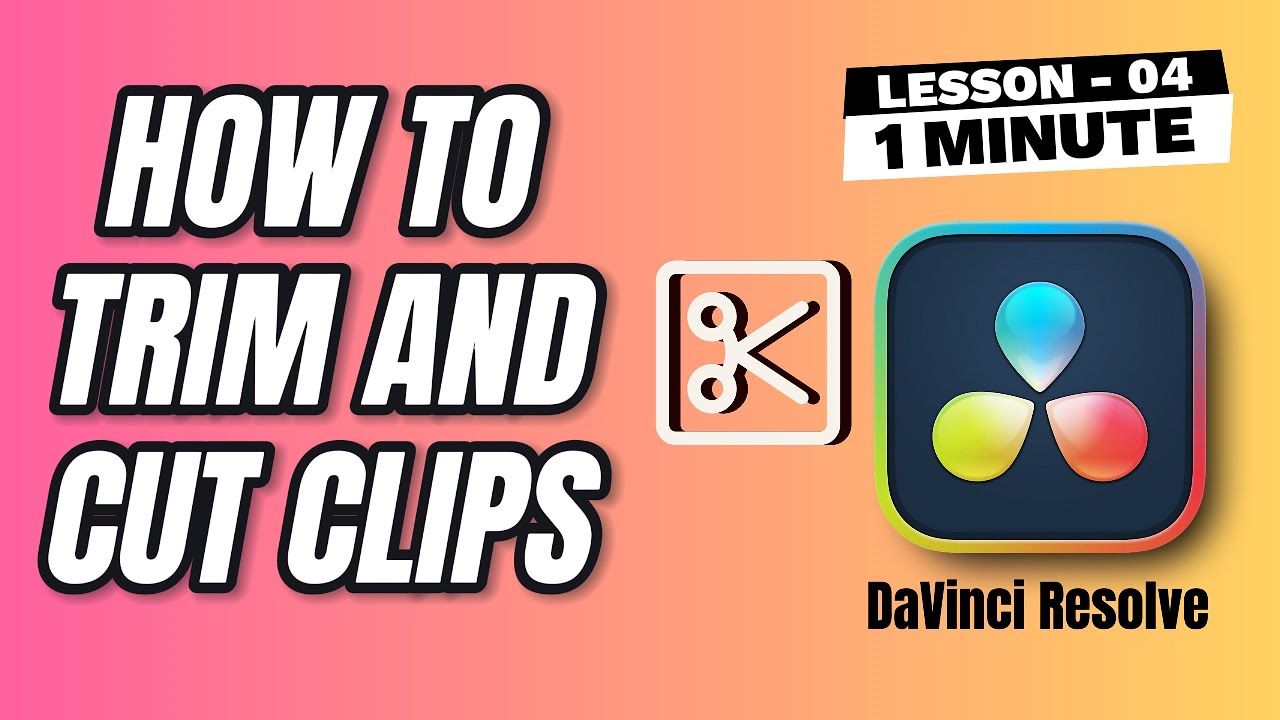 How to Trim and Cut Clips in Davinci Resolve - Lesson 4 DaVinci Resolve ...