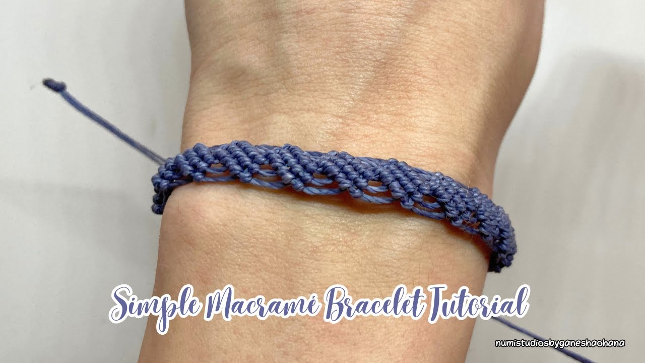 Simple Macramé Bracelet Tutorial - YouTube