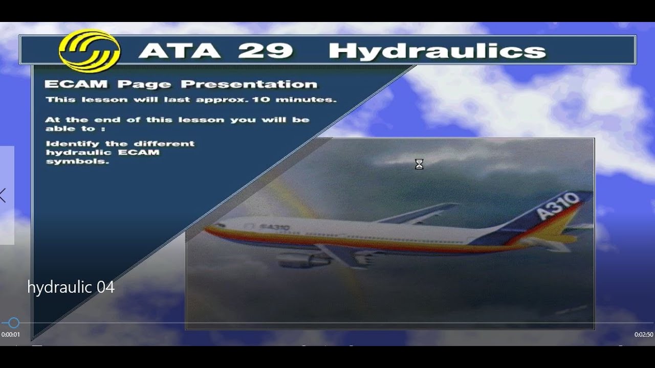 hydraulic 04 ECAM page presentation A310 CBT - YouTube
