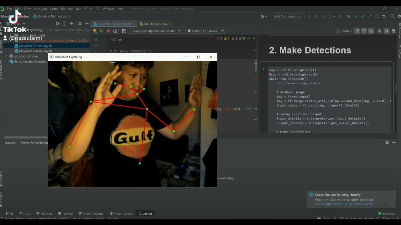 Pose Estimation with MoveNet using TFLite - YouTube
