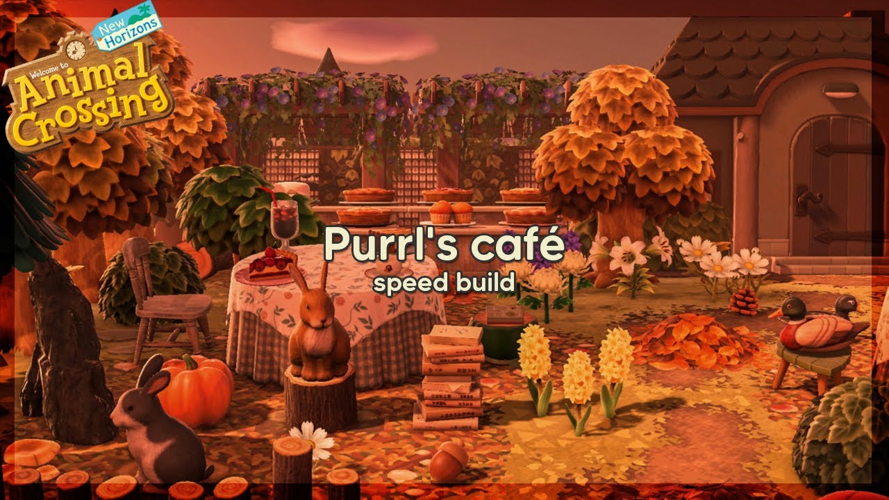 Purrl's café 🥧🍂 Animal Crossing Farmcore island // Speed Build - YouTube