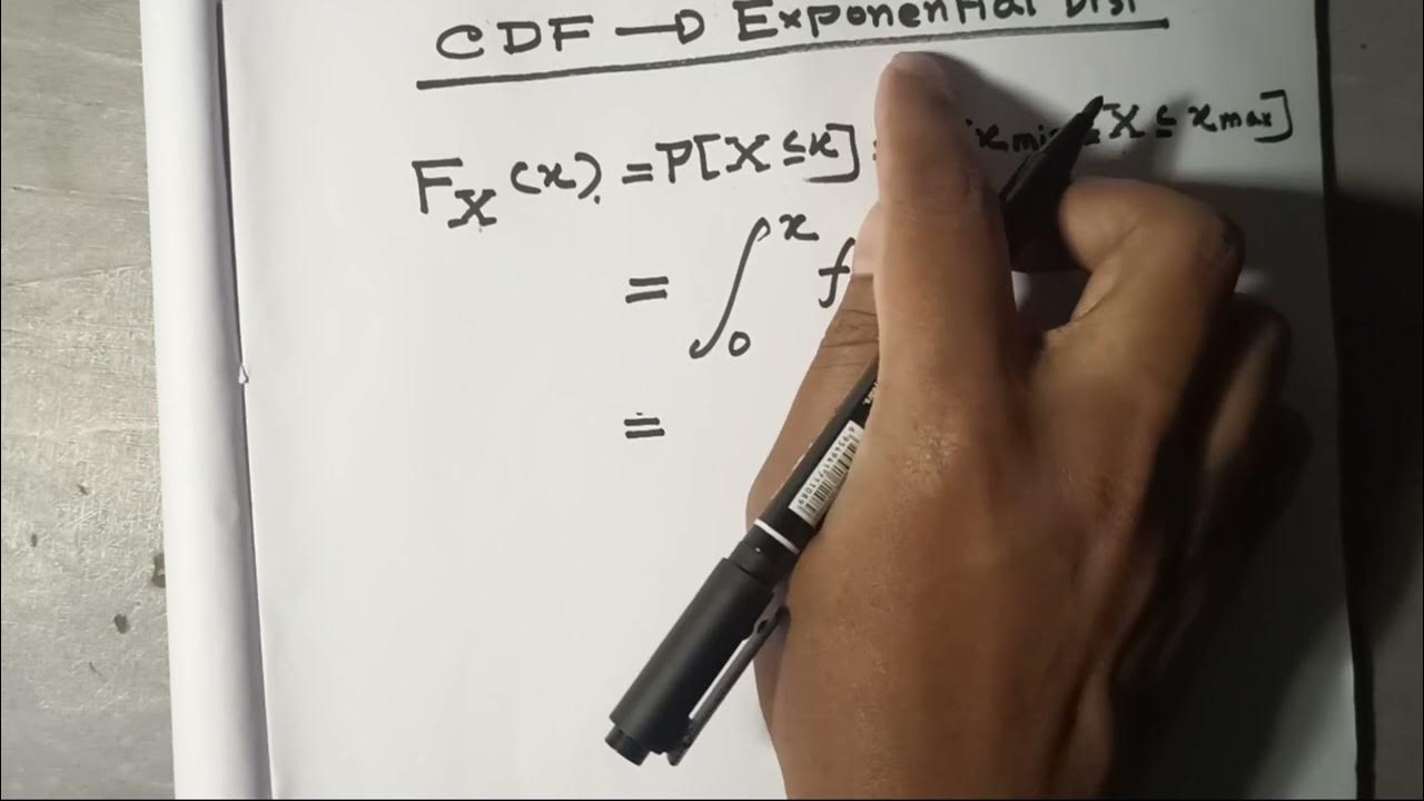 Derivation of CDF of Exponential Distribution - YouTube