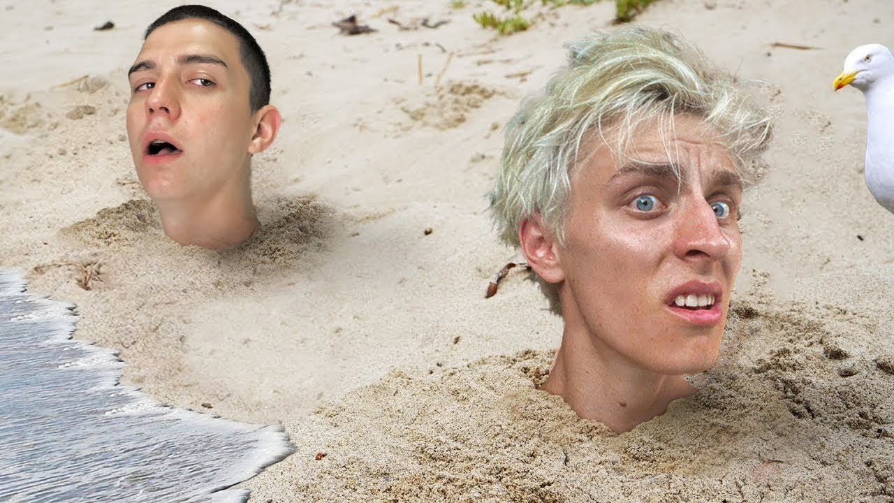24 HOURS IN THE SAND CHALLENGE ! - YouTube