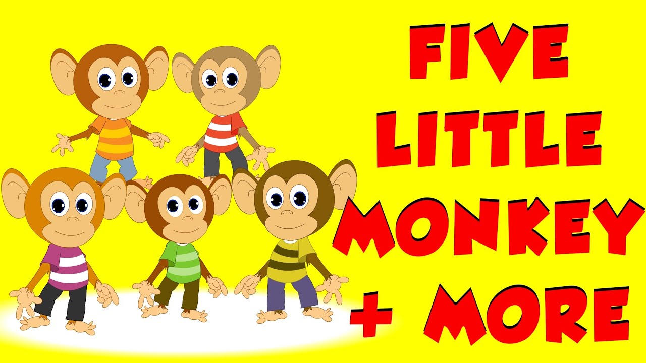 Five Little monkeys | Nursery Rhymes | Plus More - YouTube
