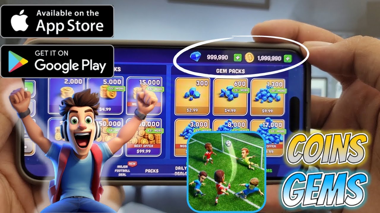 Mini Football Coins and Gems. How To Get Gems & Coins Unlimited In Mini ...
