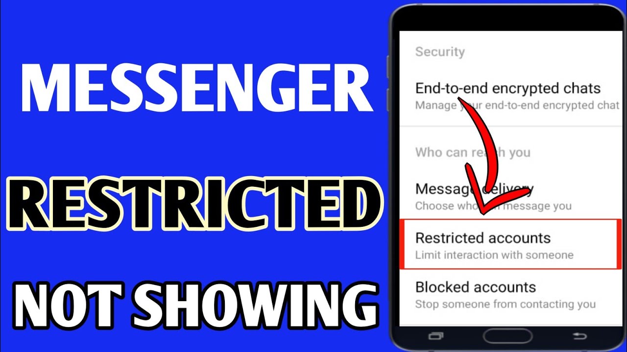 Messenger Restricted Account Not Showing Problem // How To See ...