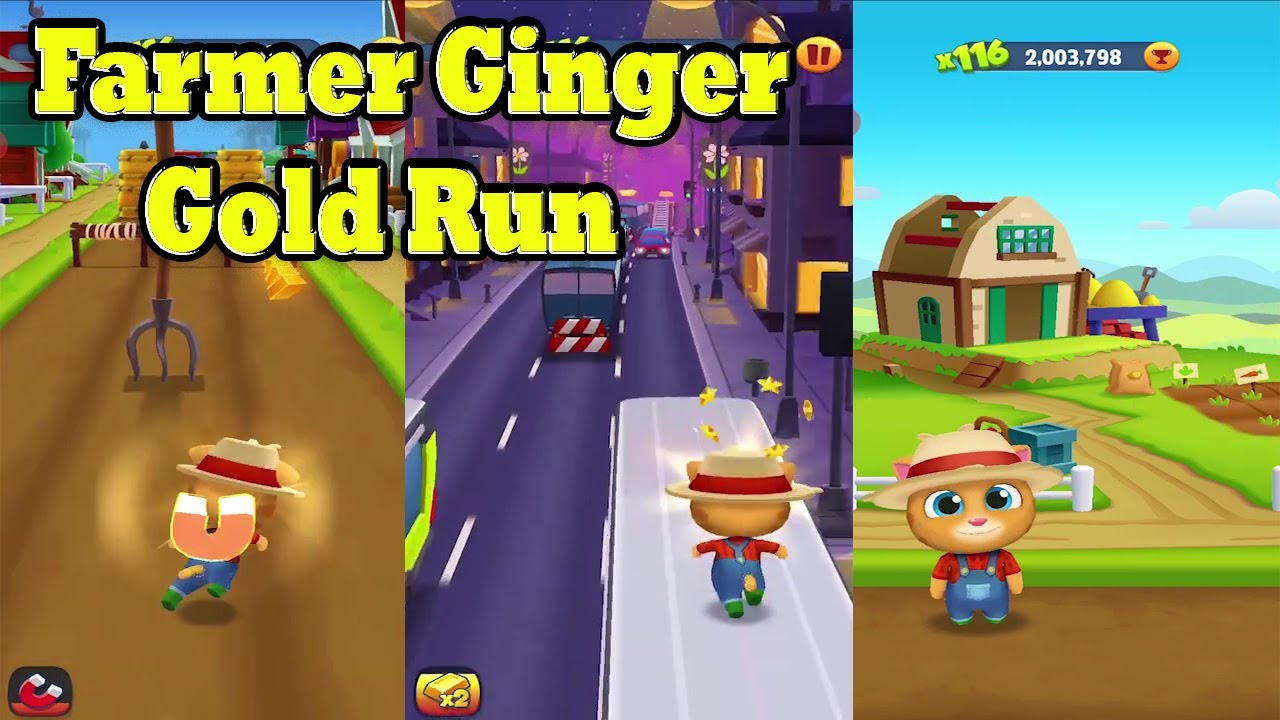 Farmer Ginger Gold Run - Build Ginger's Farm - Talking Tom Gold Run ...