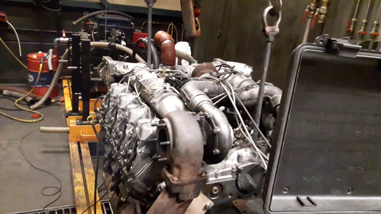 Deutz 1015 V8 with BOSCH EDC pump. Diesel Engine Test Systems - YouTube