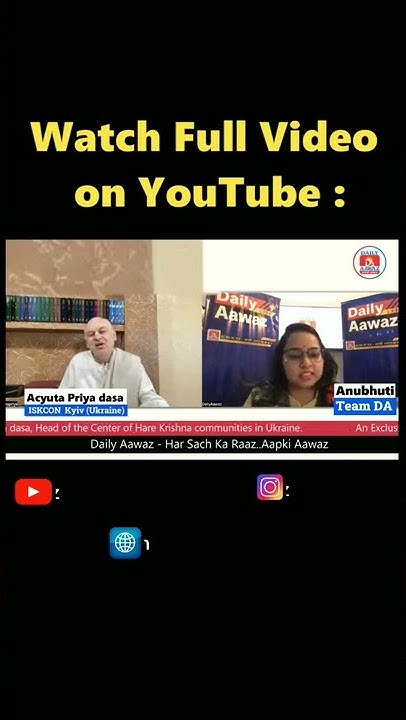 An Exclusive Interview Of Acyuta Priya Dasa Iskcon Kyiv Ukraine With