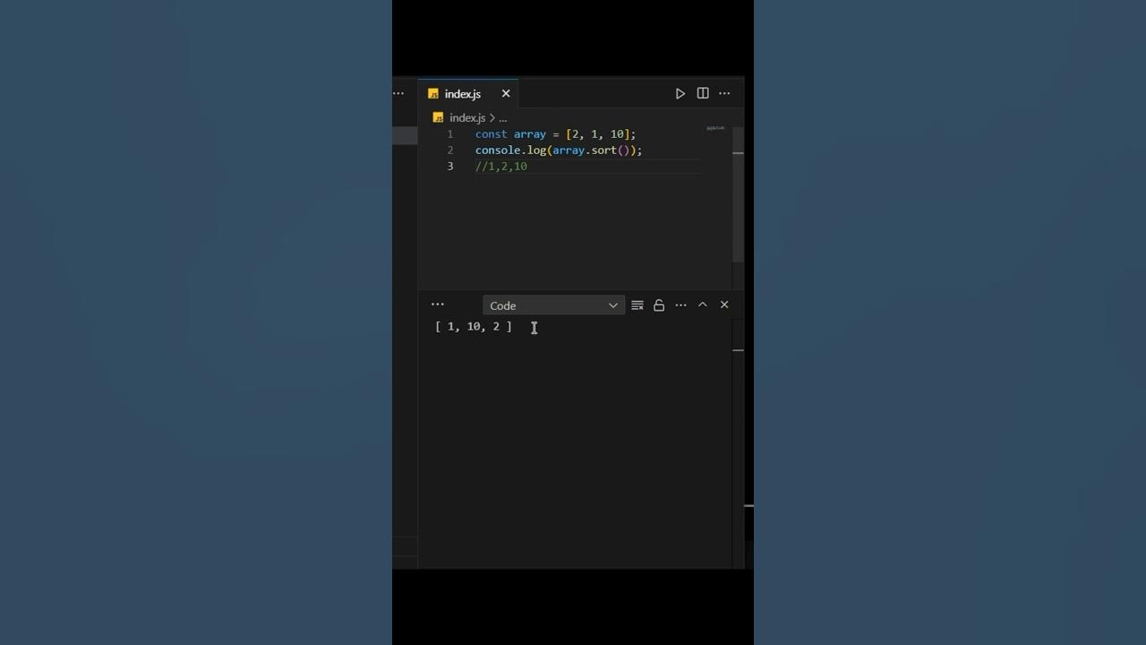 Beware Of Javascript Sort 😧 Javascript Coding Programming Youtube