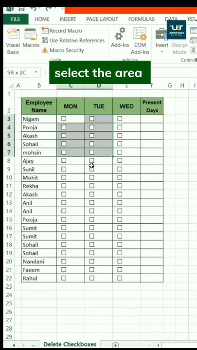 easiest way to remove check boxes in Excel - YouTube