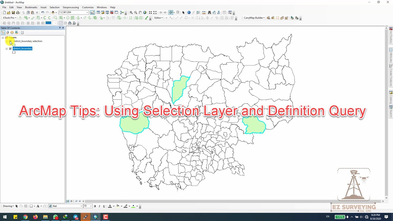 ArcGIS Tips: របៀបបង្ហាញតែ Features ណាមួយដែលយើងចង់បង្ហាញជាមួយ Selection ...