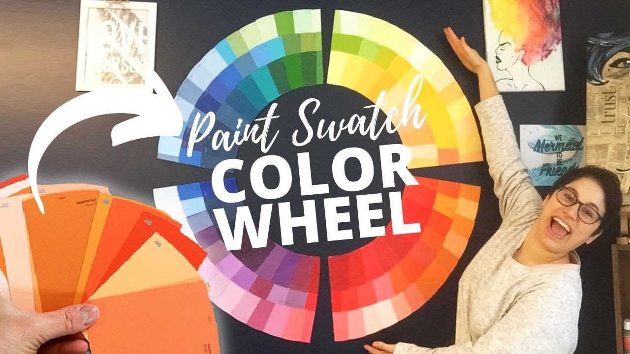 Upcycle Paint Swatches into a Colorful Masterpiece - YouTube
