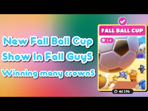 live! *New* Fall Ball Cup Show In Fall Guys (Winning many crowns) - YouTube