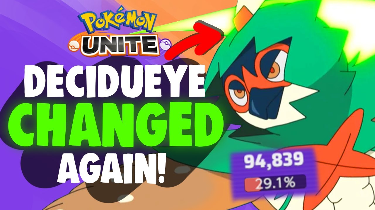 POKEMON UNITE CHANGED DECIDUEYE AGAIN! INSANE Plays With NEW EMBLEM ...