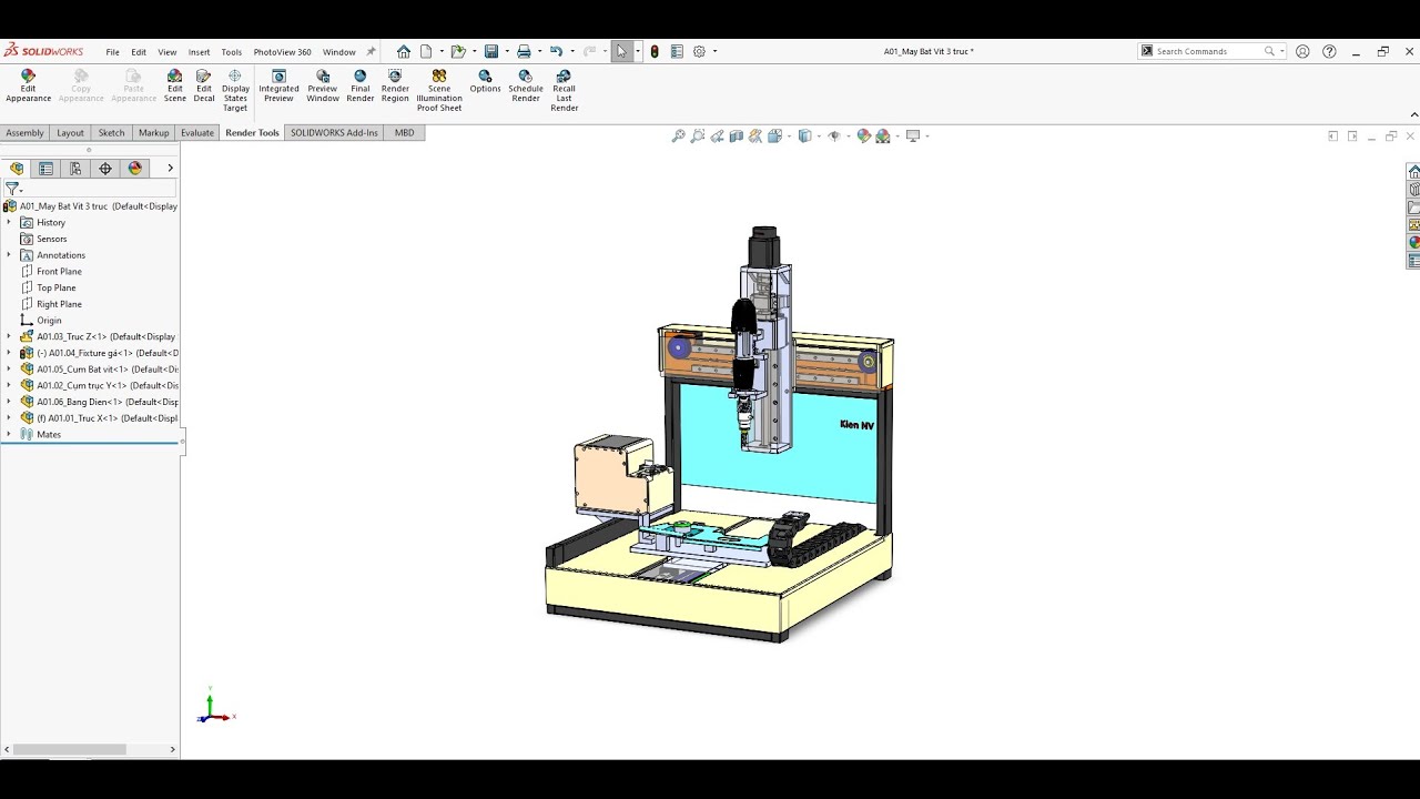 Thiết Kế Robot 3 Trục XYZ || ROBOT THREE AXIT #solidworkssimulation #CơKhí #MôPhỏng #robot - YouTube